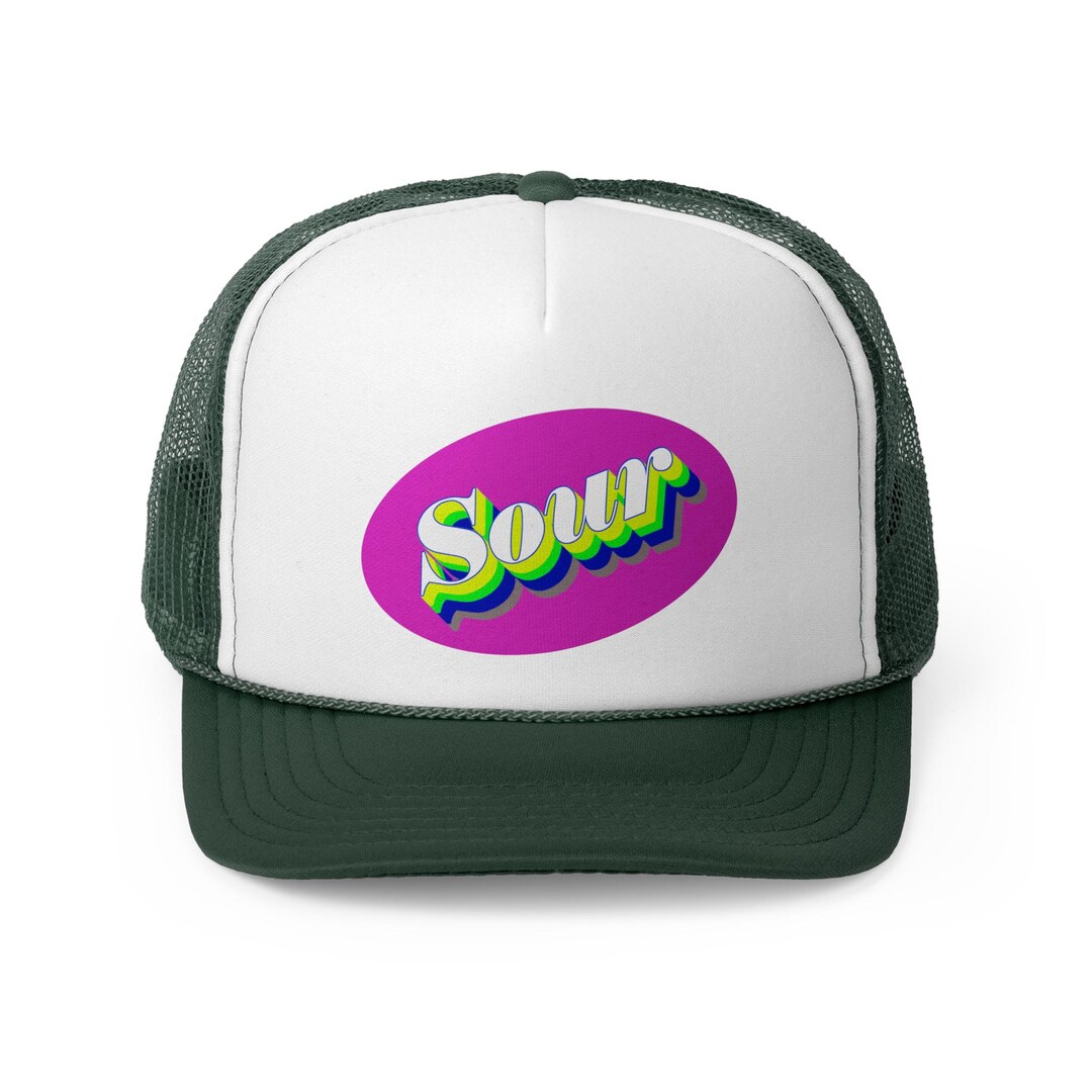 Sour Trucker Hat White Lettering - Etsy