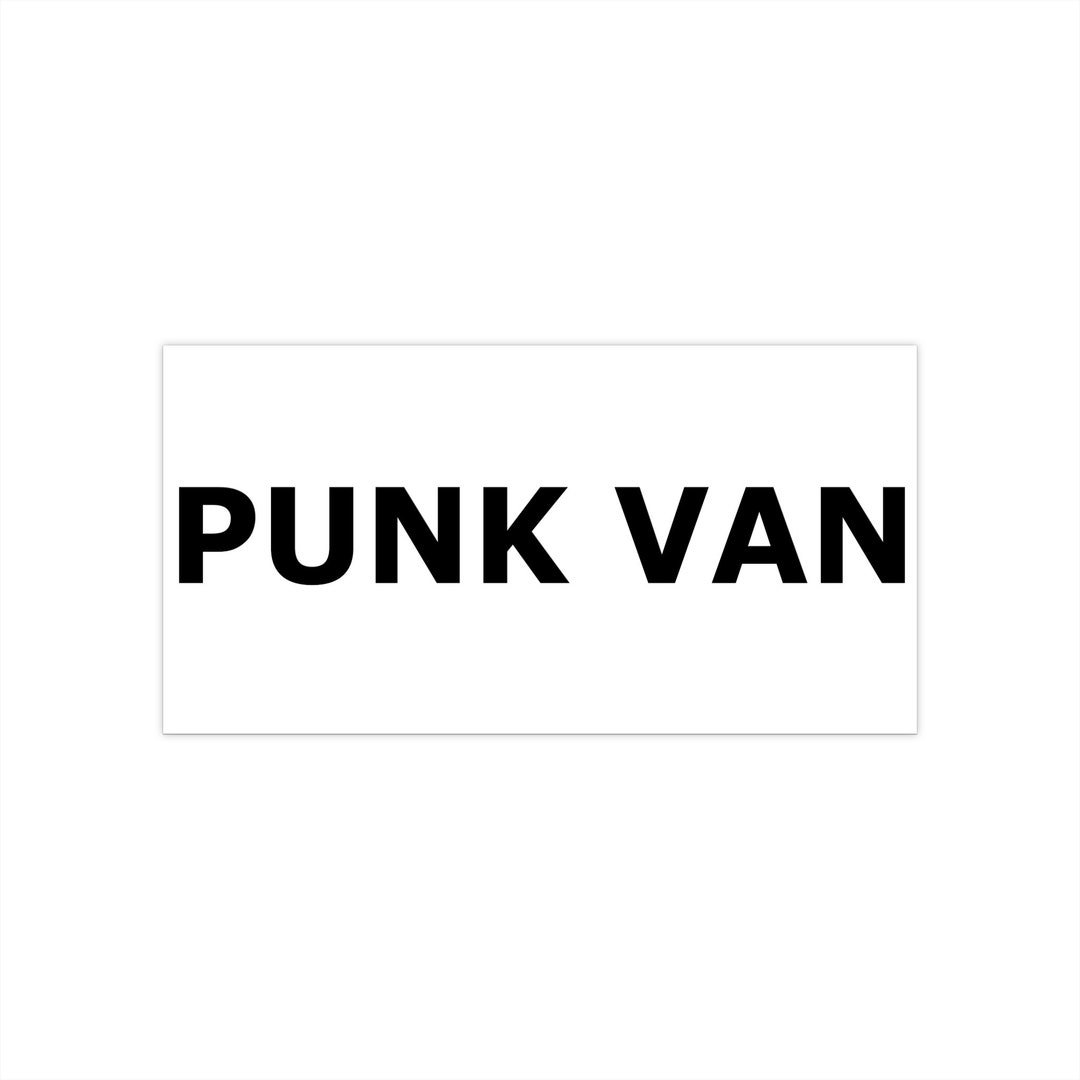 Punk Van Bumper Sticker for Your Van, Hatchback, Scooter, or Station ...