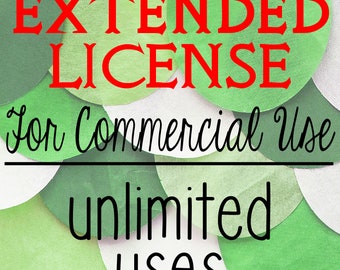 Extended Commercial License, Unlimited Sale of One Product - Etsy
