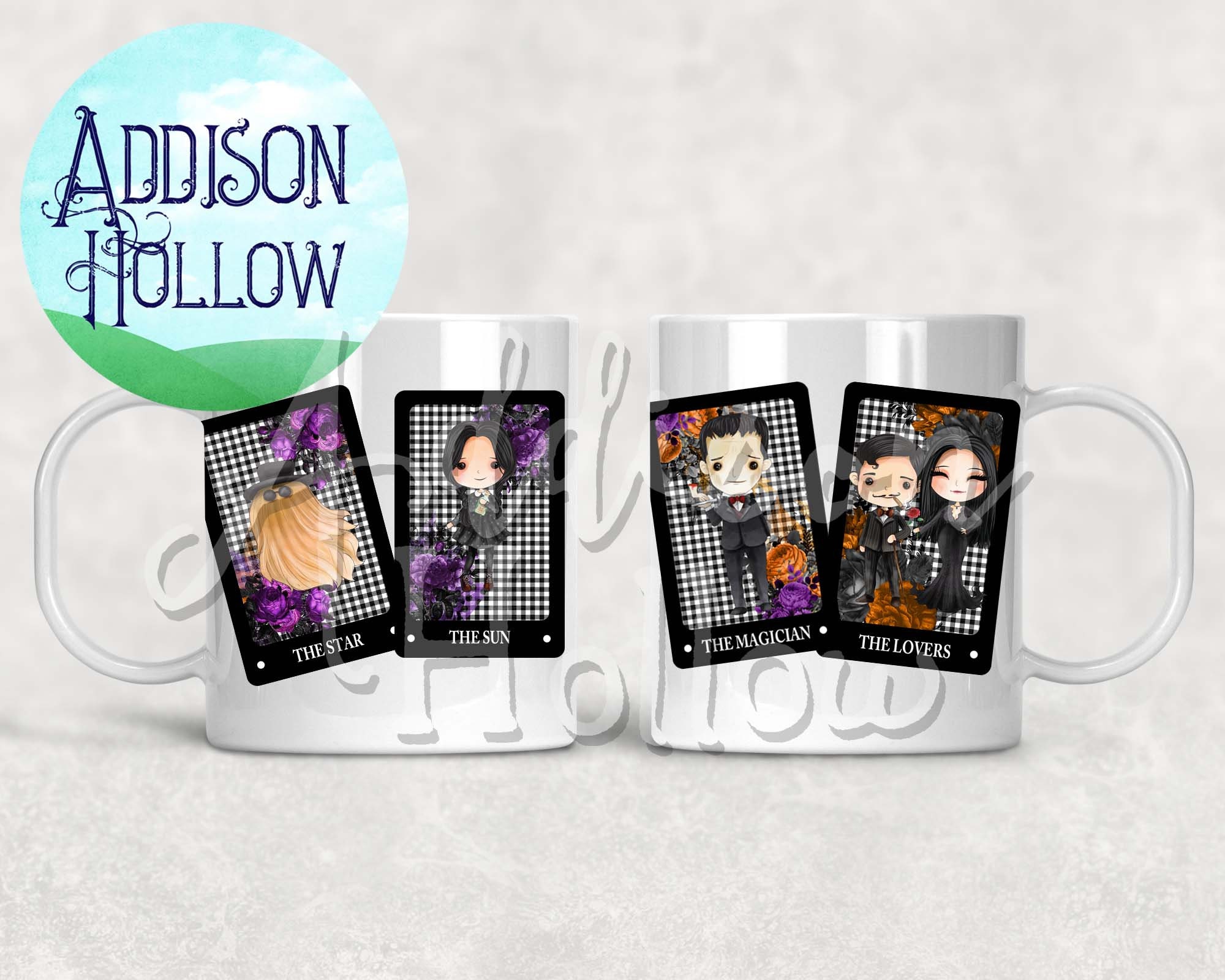 Addams Family Tarot Cards Sublimation Digital Design Template Instant ...