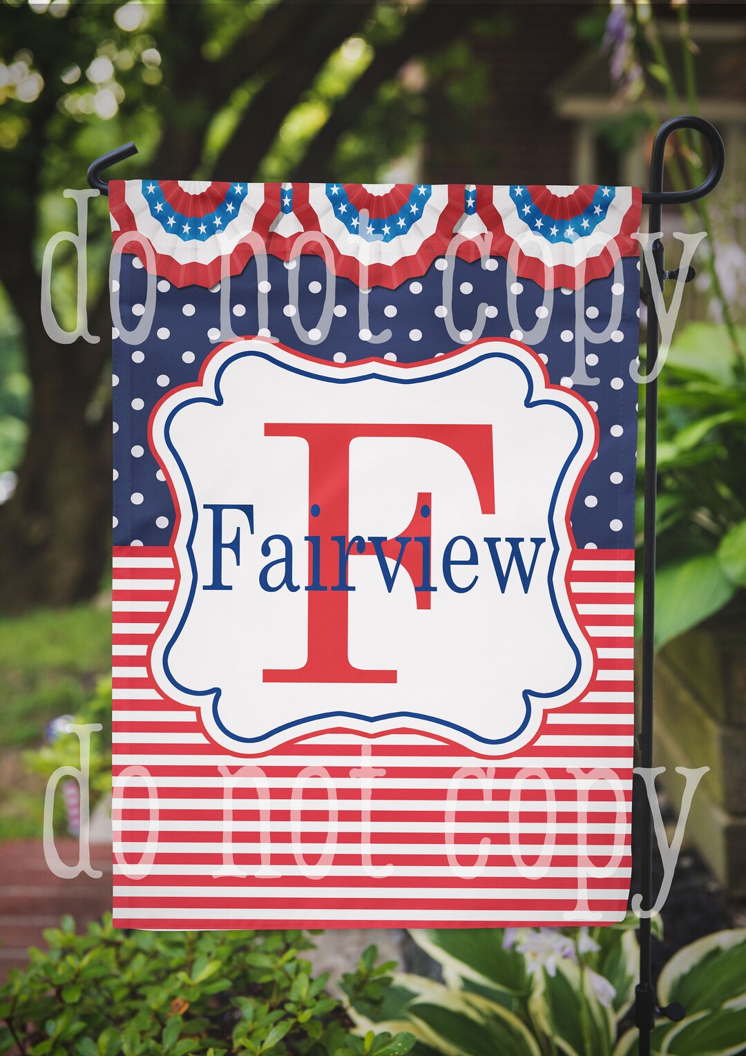 American Flag Design Patriotic 1 Family Name Personalized Sublimation ...