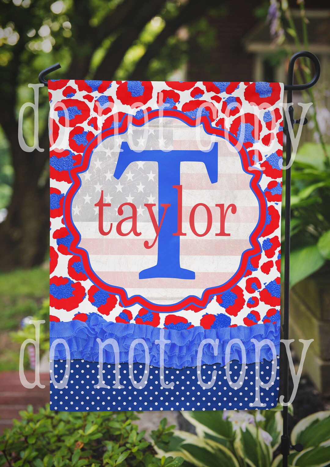 American Flag Design Patriotic 3 Family Name Personalized Sublimation ...