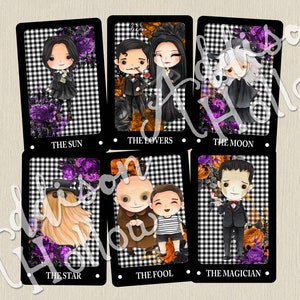 Addams Family Tarot Cards Sublimation Digital Design Template Instant ...