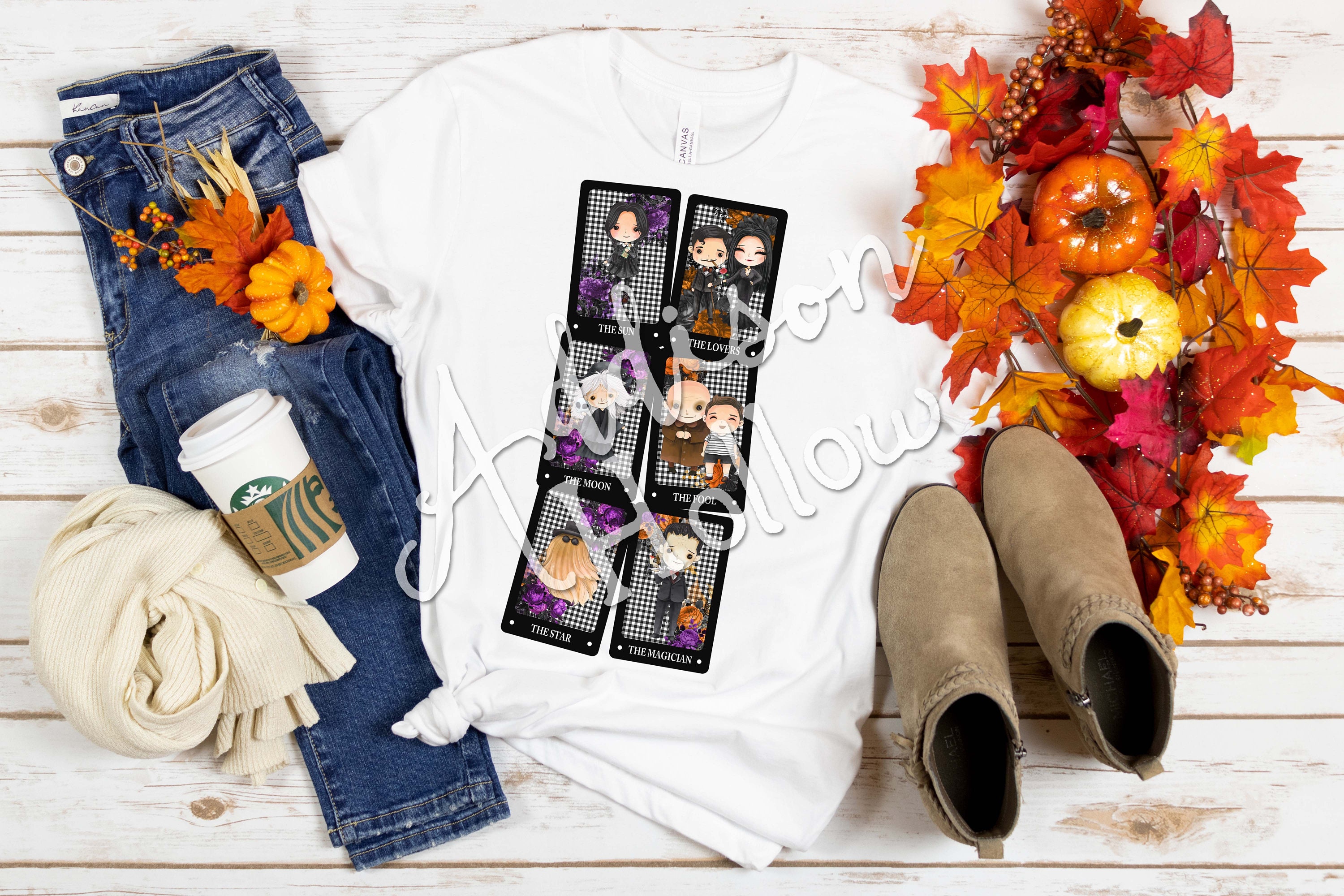 Addams Family Tarot Cards Sublimation Digital Design Template Instant ...