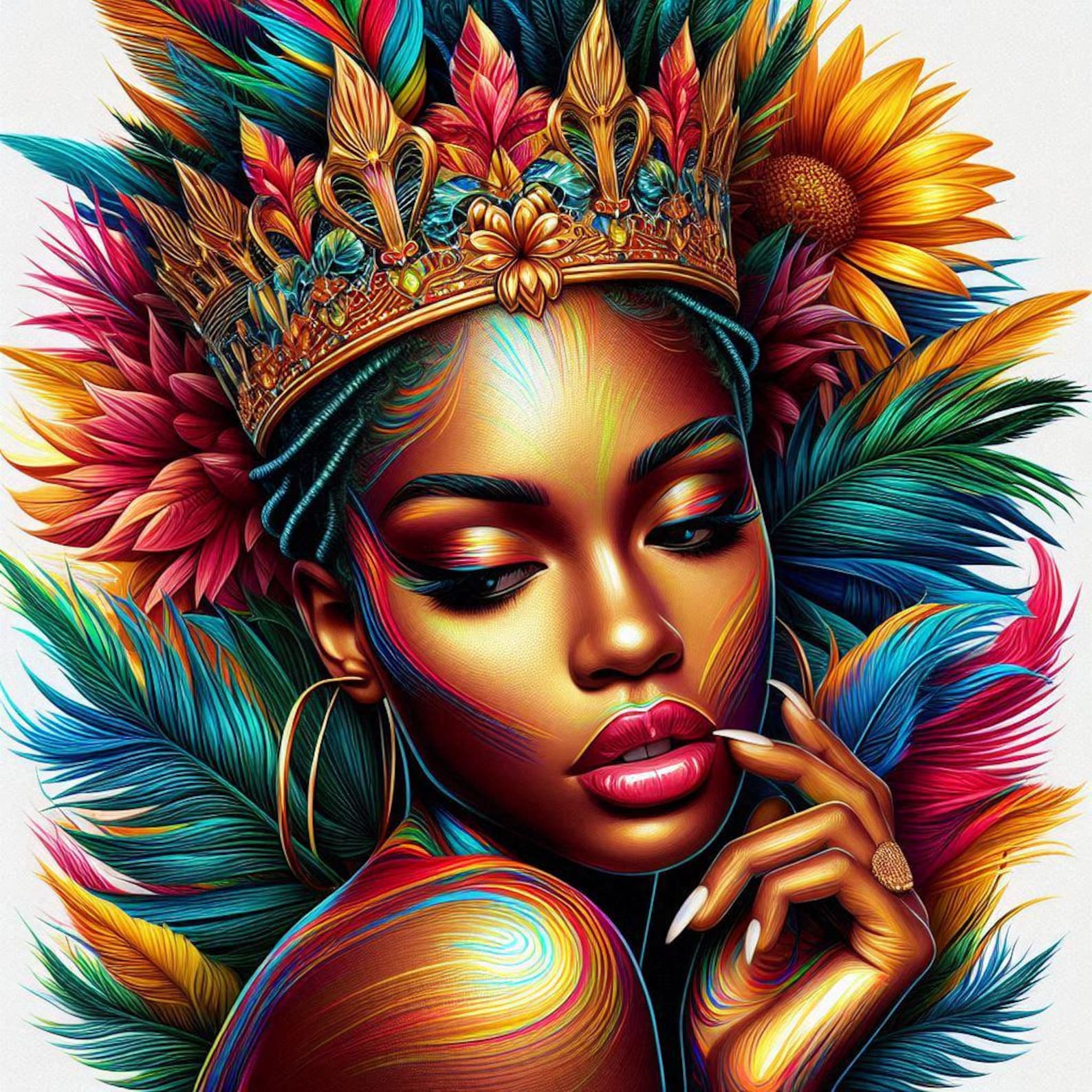 100 % Authentic Island Girl Digital Art - Etsy