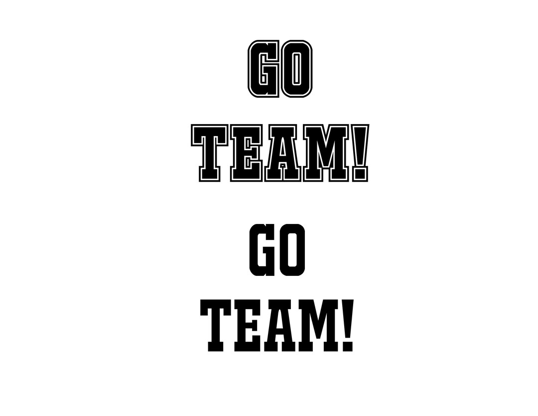 Go Team SVG - Etsy