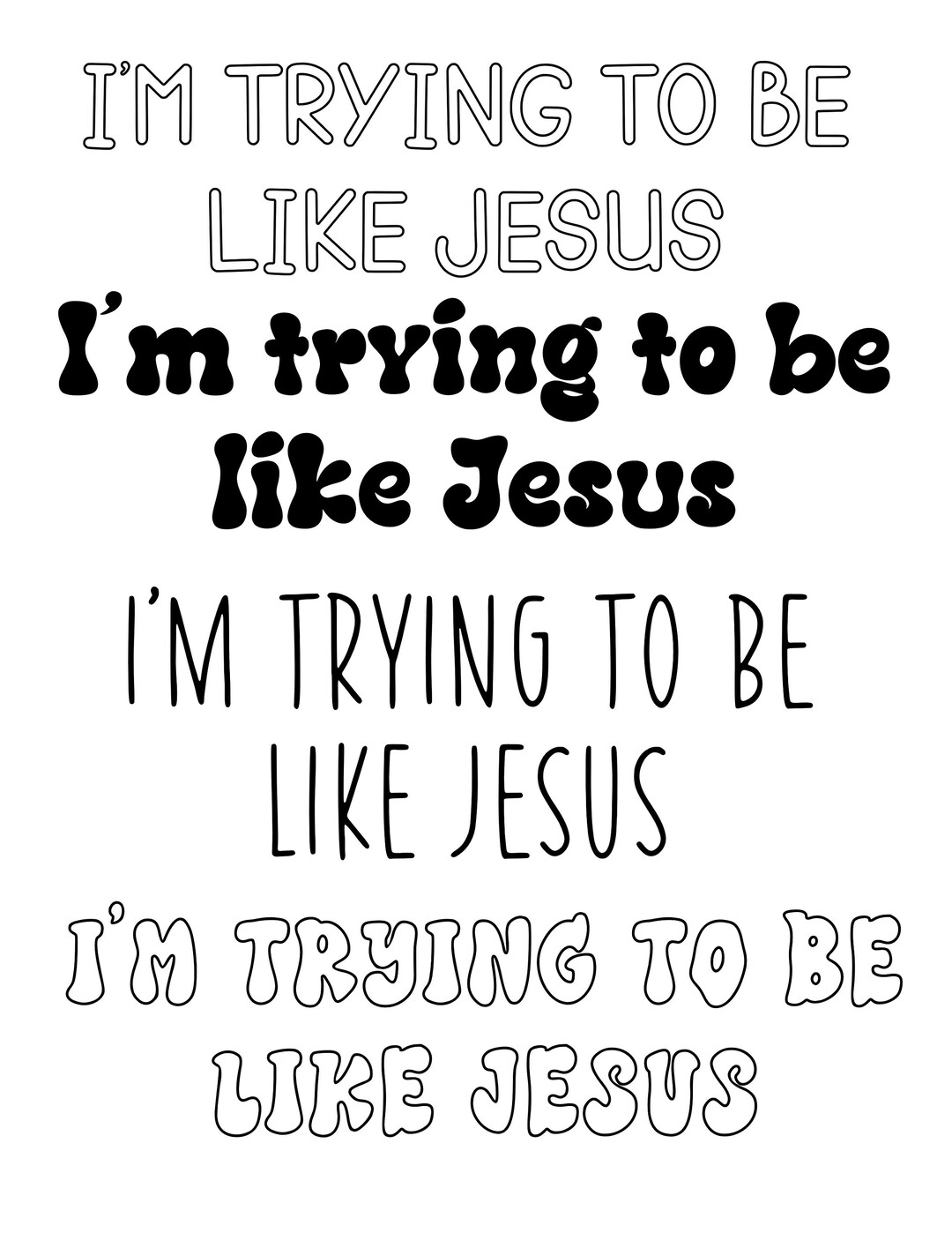 I'm Trying to Be Like Jesus SVG - Etsy