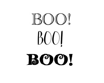 BOO SVG File for Crafting - Etsy