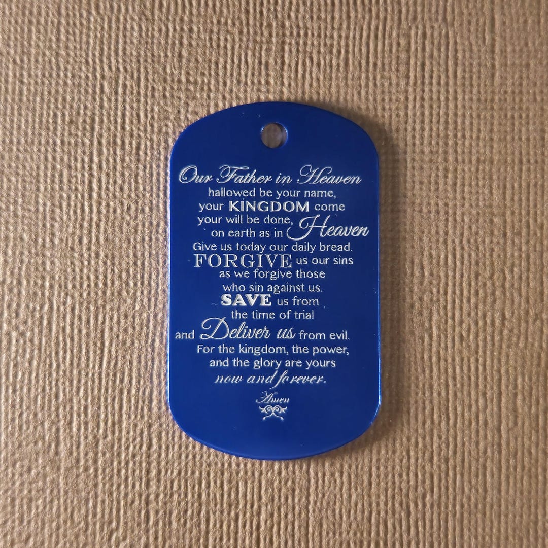 Lords Prayer and Cross Keychain. - Etsy