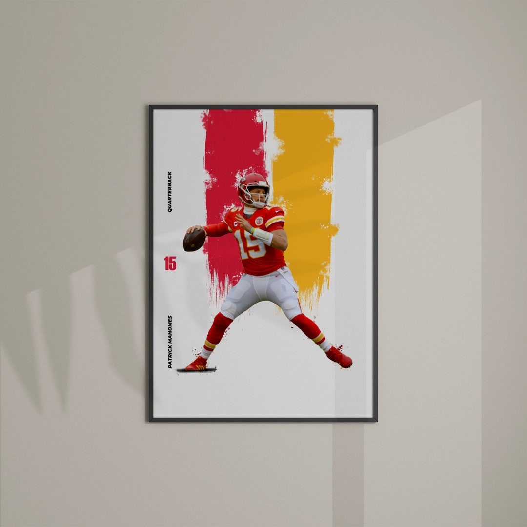 Patrick Mahomes Poster, NFL Poster, American Football Poster, Sports ...
