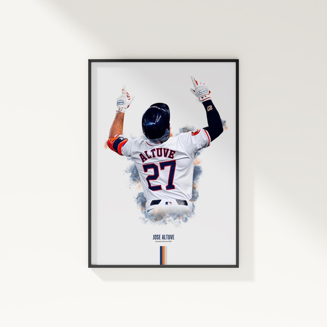 Jose Altuve Poster, Baseball Poster, MLB Poster, Sports Poster, Houston ...