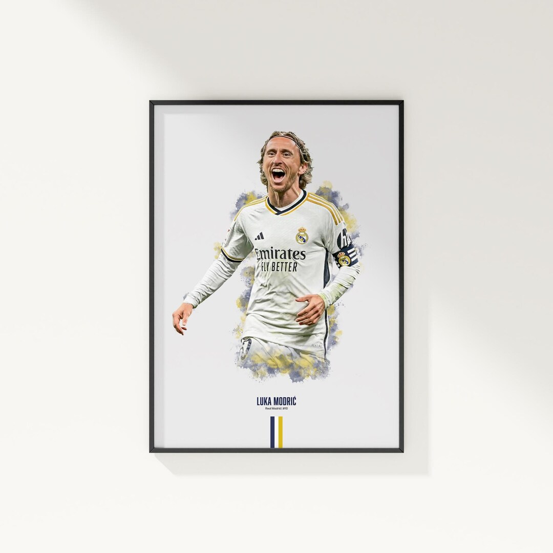 Luka Modric Poster, Football Poster, Soccer Poster, Sports Poster, Real ...