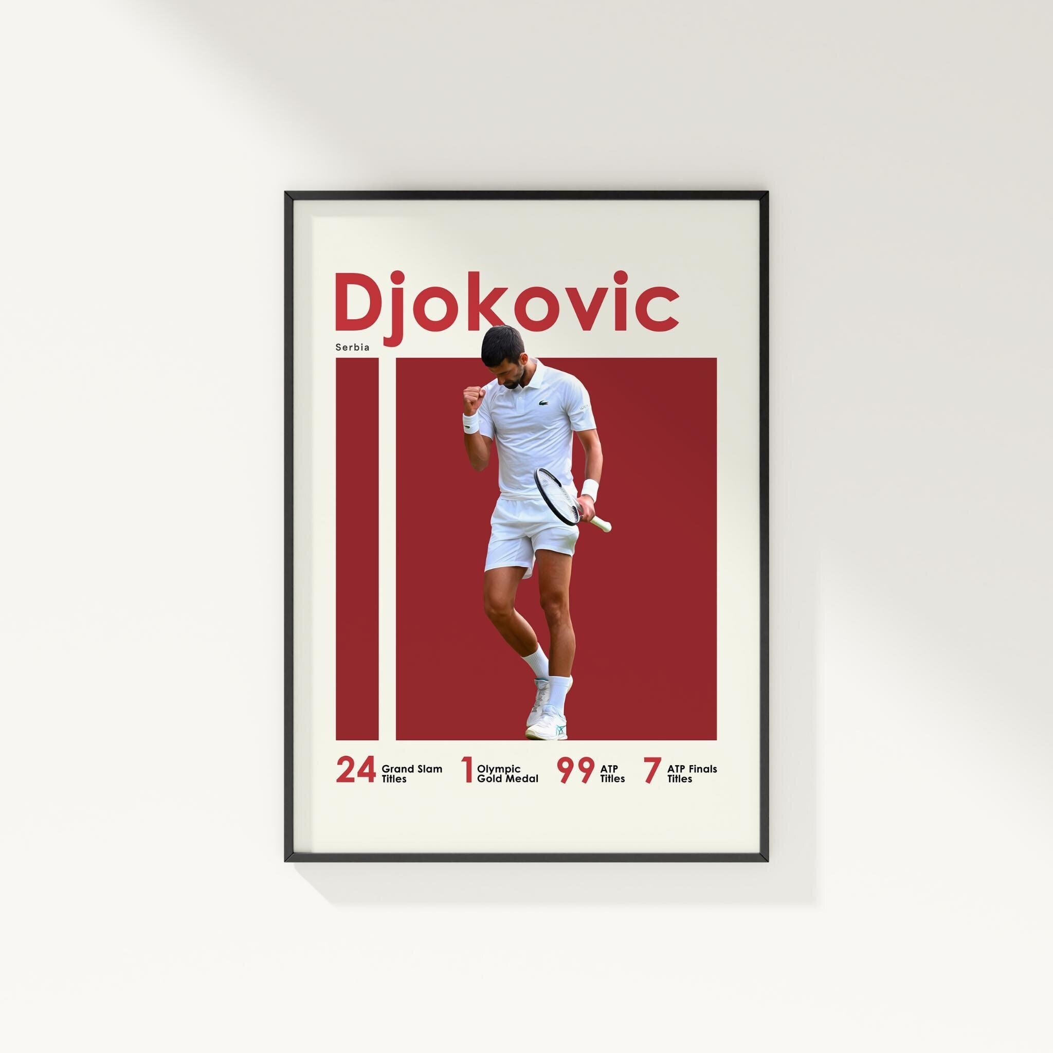 Novak Djokovic Poster, Tennis Poster, Tennis Print, Sports Poster, Wall ...