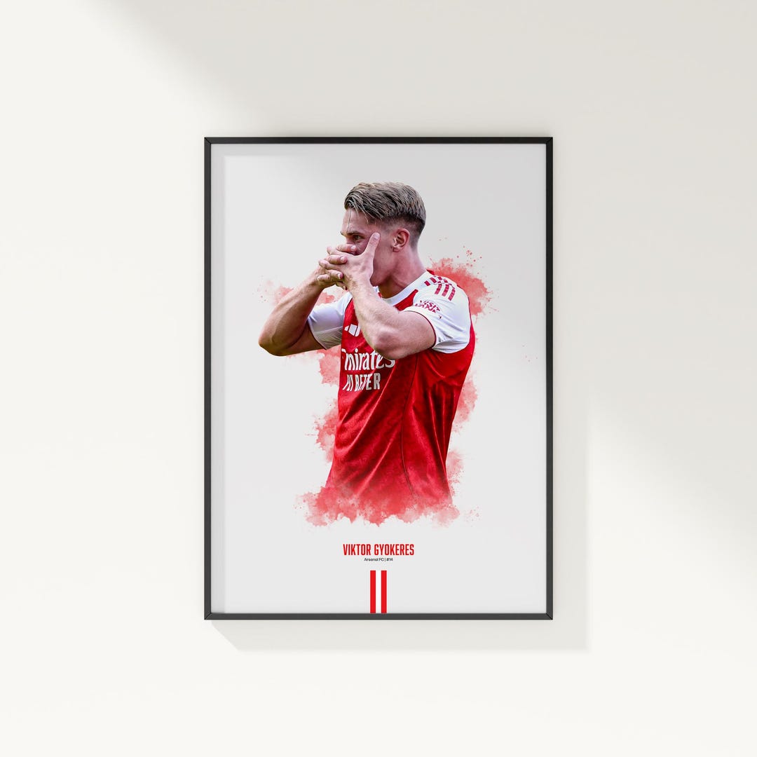 Viktor Gyokeres 2025/26 Arsenal FC Poster: Football Premier League Wall ...
