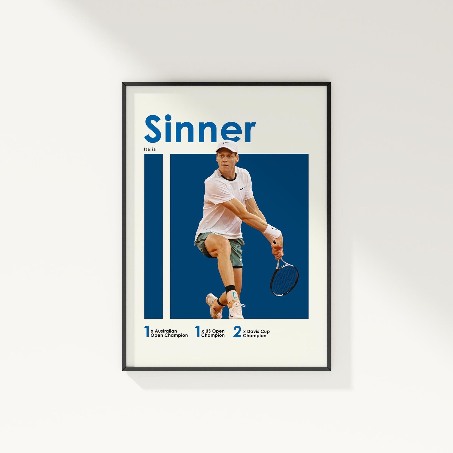 Jannik Sinner Poster, Tennis Poster, Tennis Print, Sports Poster, Wall ...
