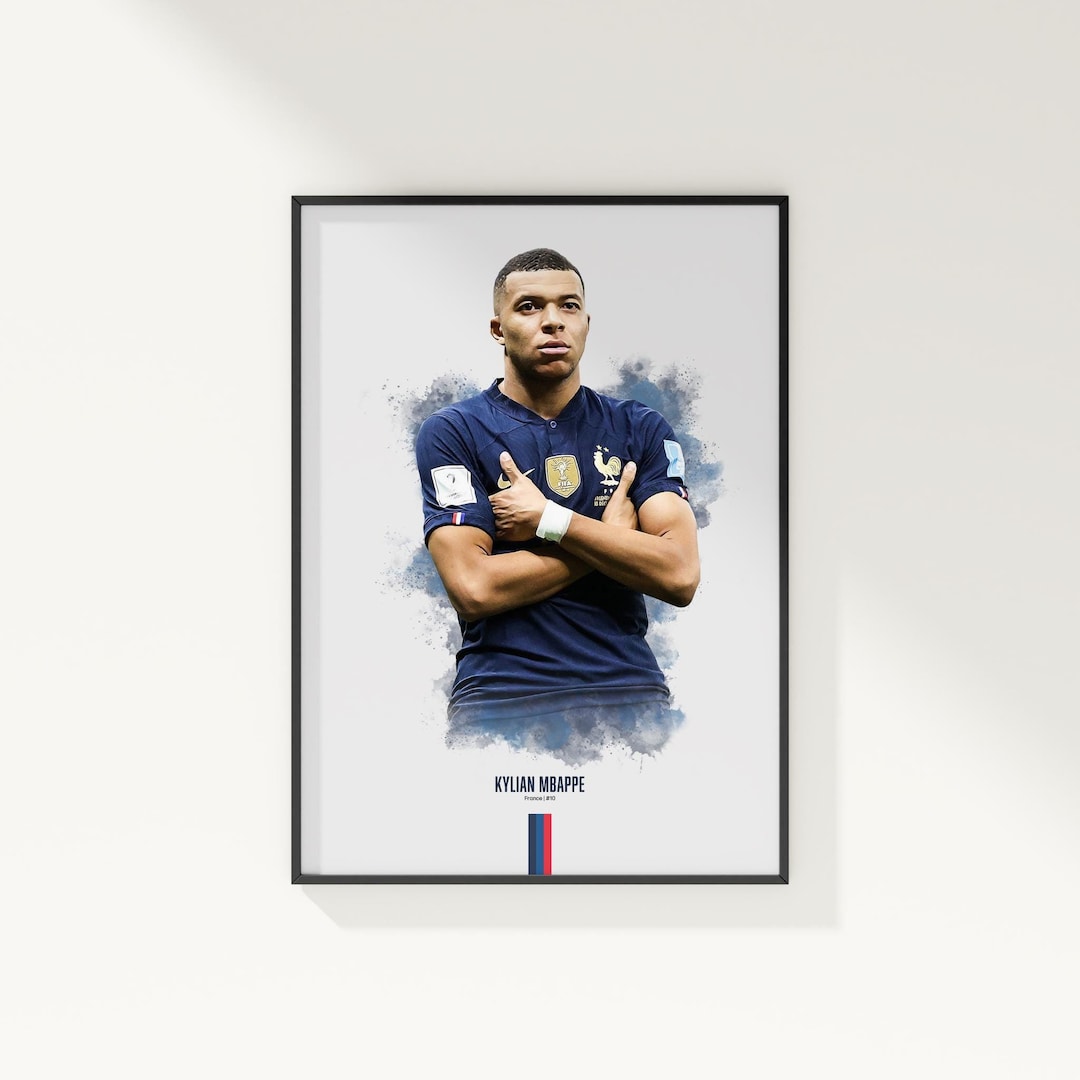 Kylian Mbappe Poster, Football Poster, Soccer Poster, Sports Poster ...