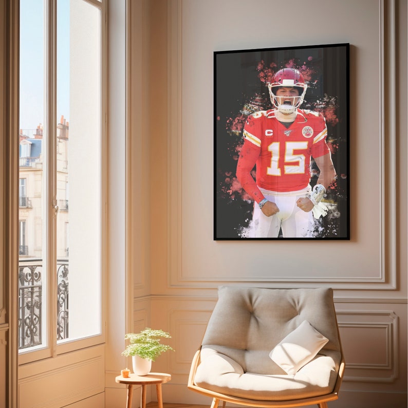 Patrick Mahomes Poster, NFL Poster, American Football Poster, Sports ...