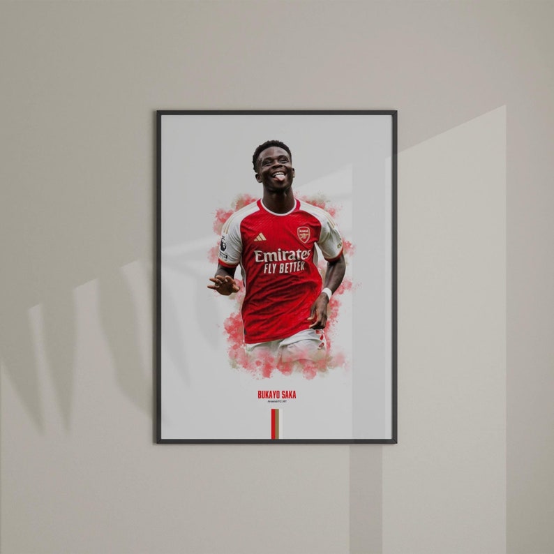 Bukayo Saka Poster, Football Poster, Soccer Poster, Sports Poster ...