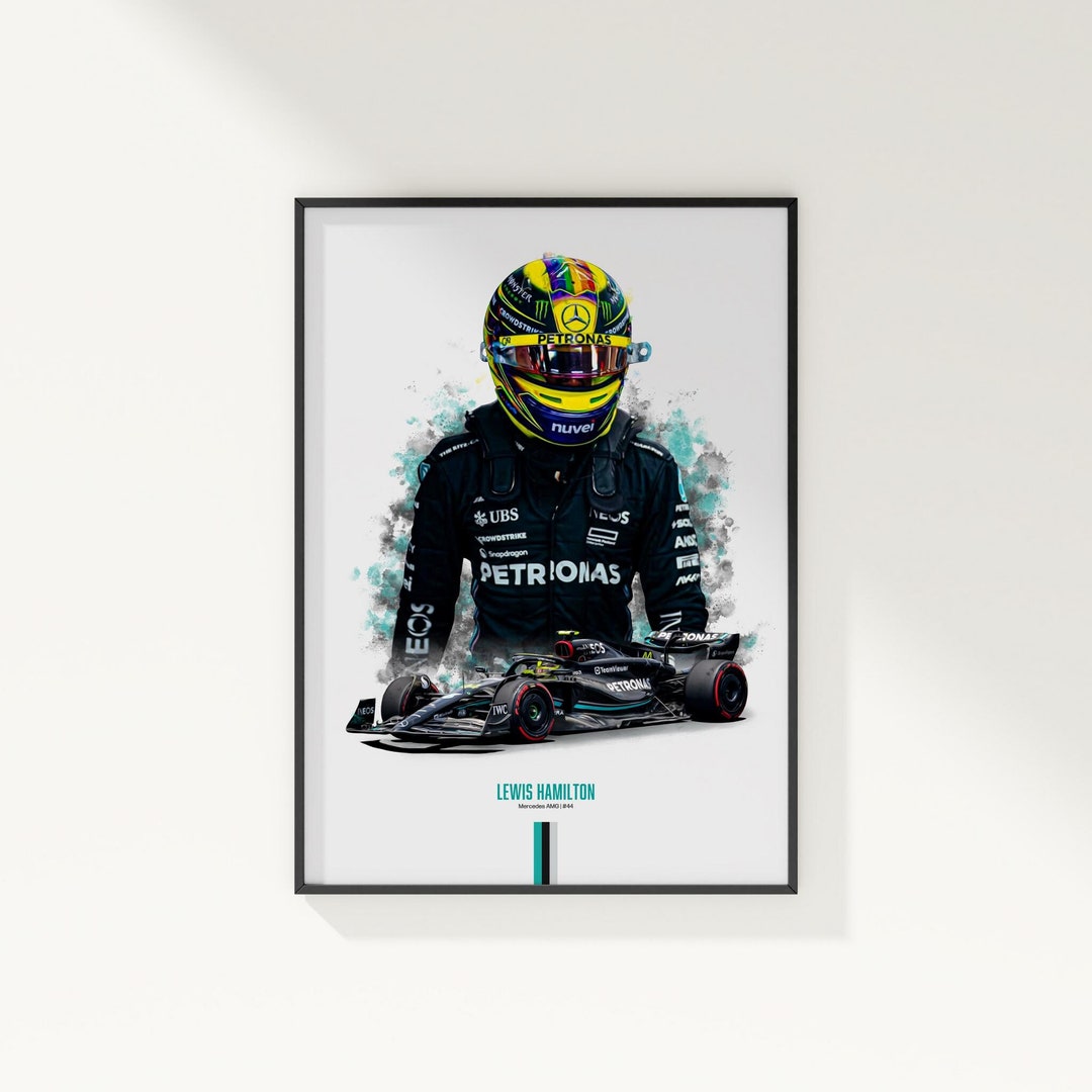 Lewis Hamilton Poster, F1 Poster, Car Poster, Sports Poster, Mercedes ...