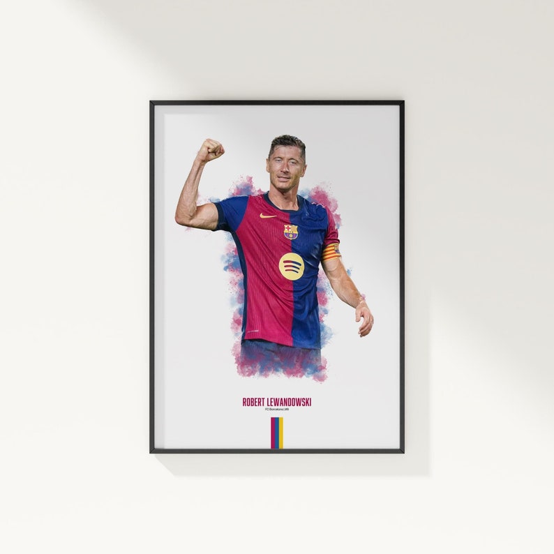 Robert Lewandowski Poster, Football Poster, Soccer Poster, Sports ...