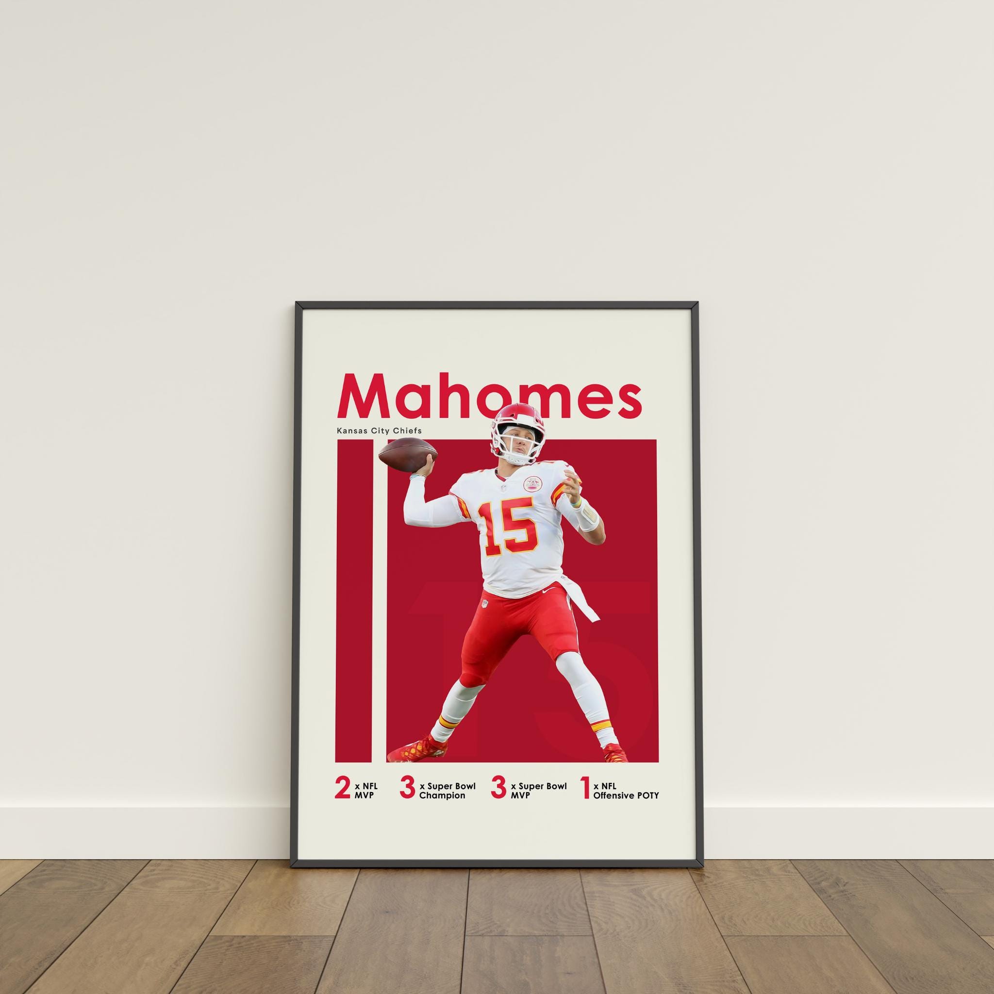 Patrick Mahomes Poster, American Football Poster, NFL Poster, Sports ...