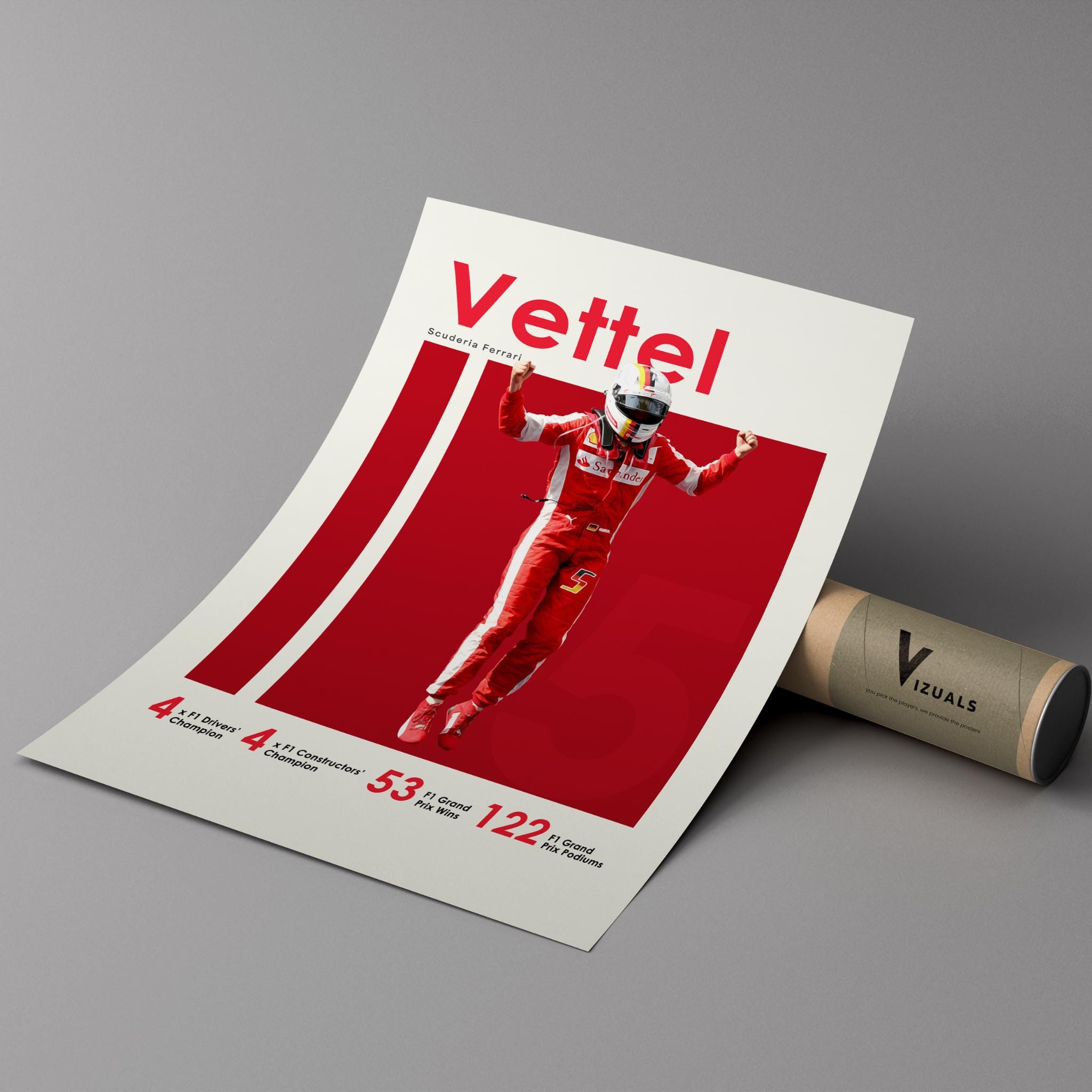 Sebastian Vettel Poster, Formula 1 Poster, Car Poster, Sports Poster ...