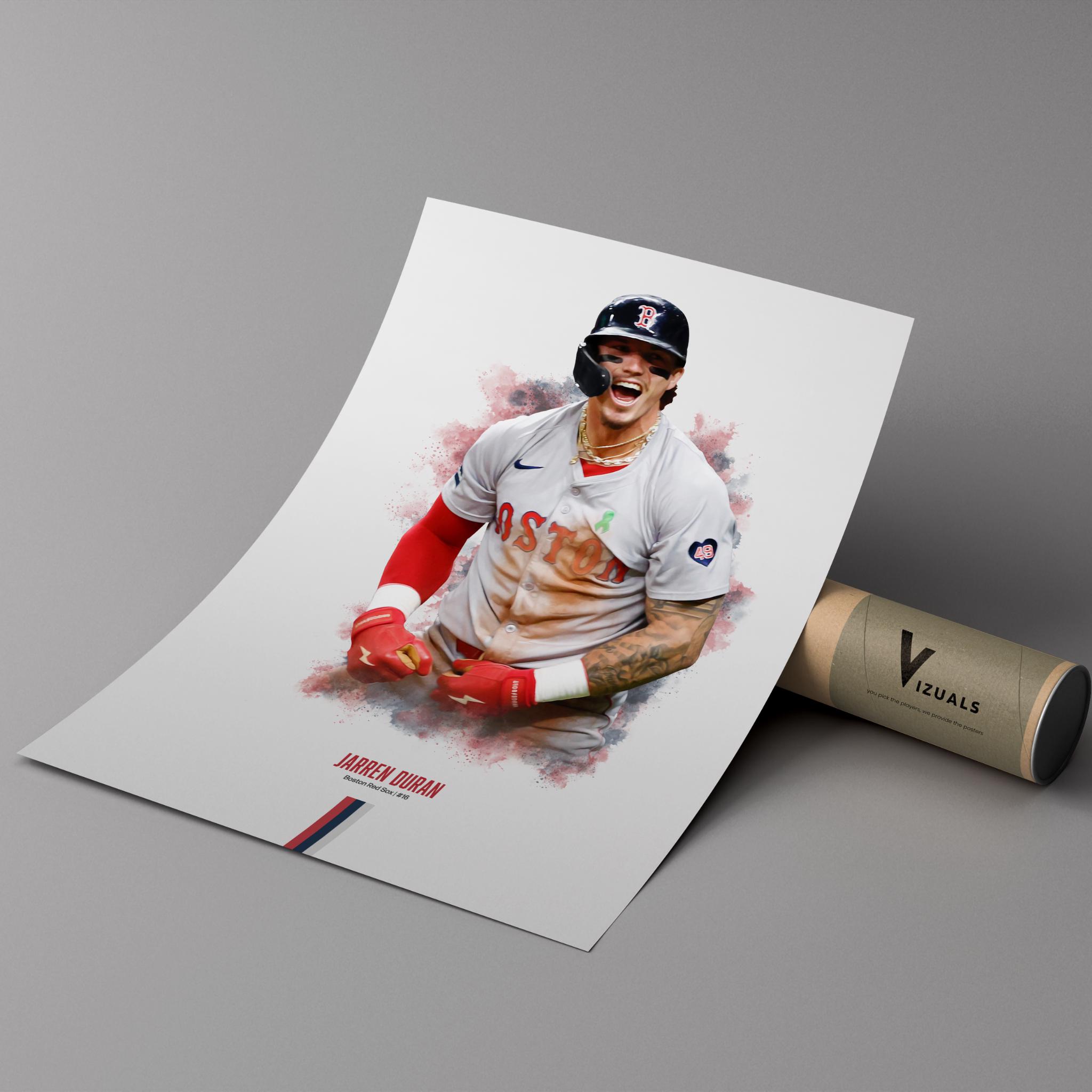 Jarren Duran Boston Red Sox Poster: MLB Baseball Wall Art - Etsy