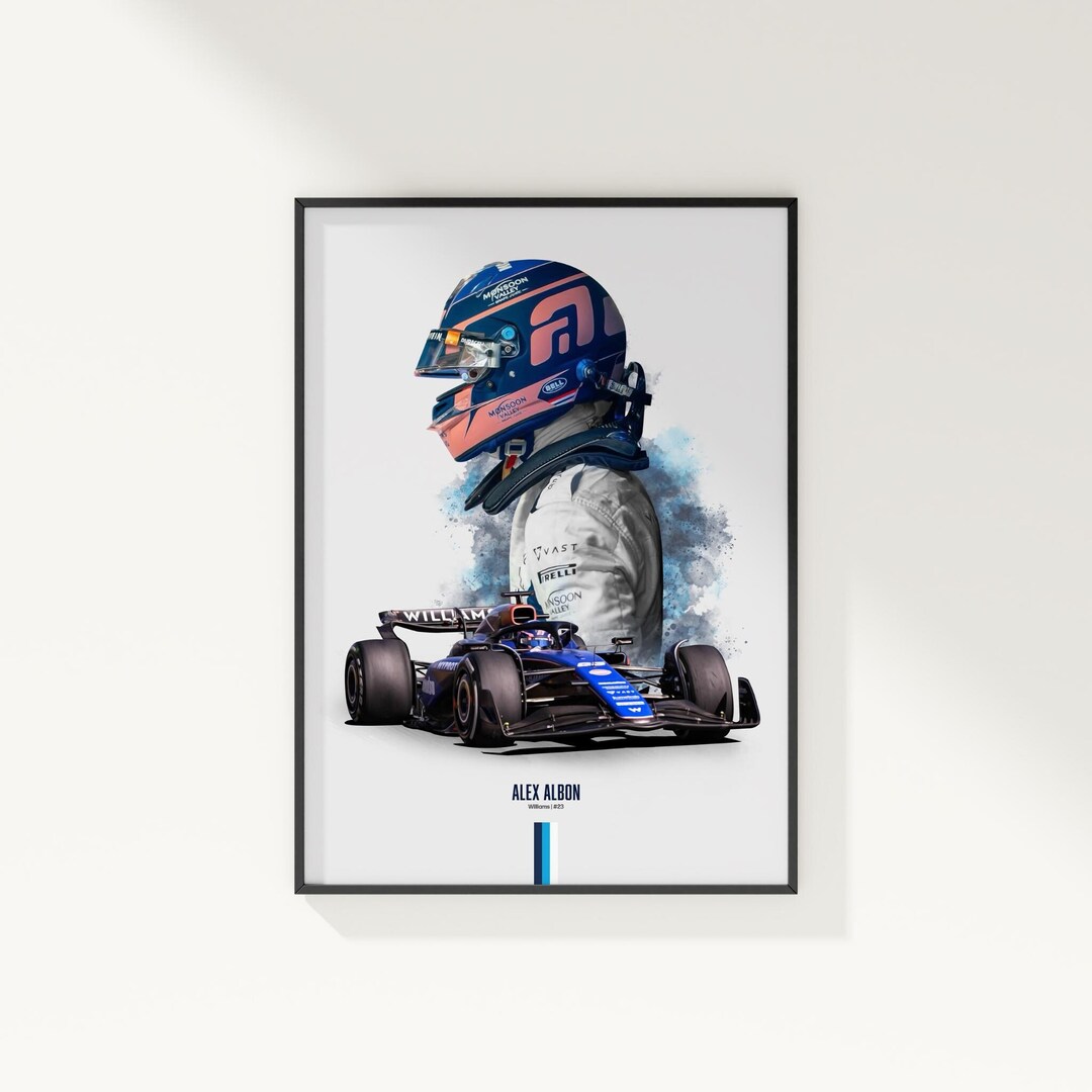 Alex Albon Poster, F1 Poster, Car Poster, Sports Poster, Williams F1 ...
