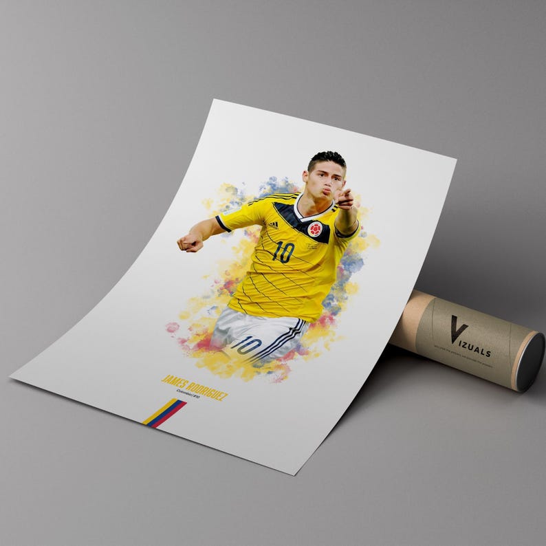 James Rodriguez Poster, Football Poster, Soccer Poster, Sports Poster ...