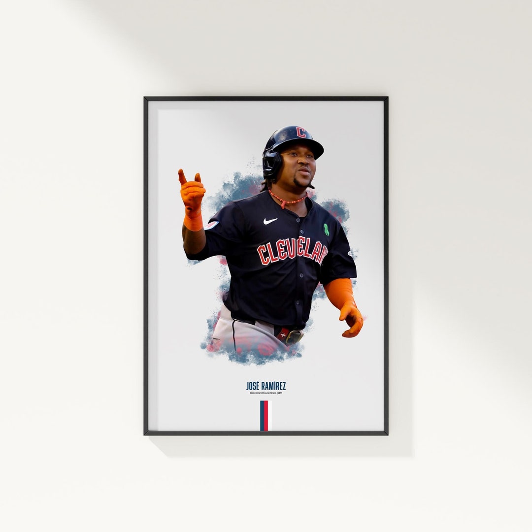 Jose Ramirez Cleveland Guardians Poster: MLB Baseball Wall Art - Etsy