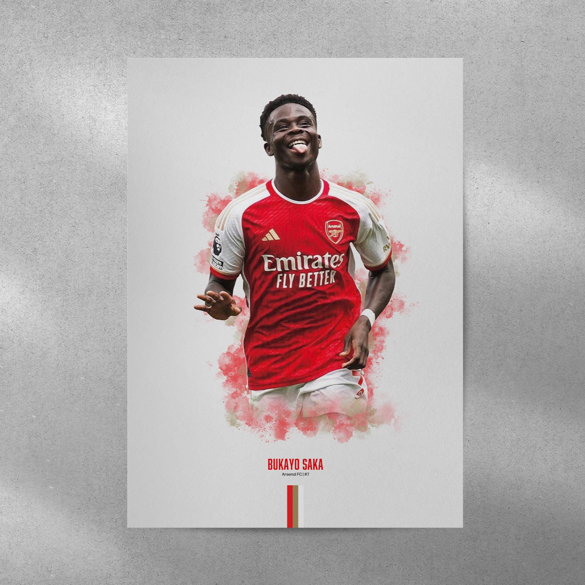Bukayo Saka Poster, Football Poster, Soccer Poster, Sports Poster ...