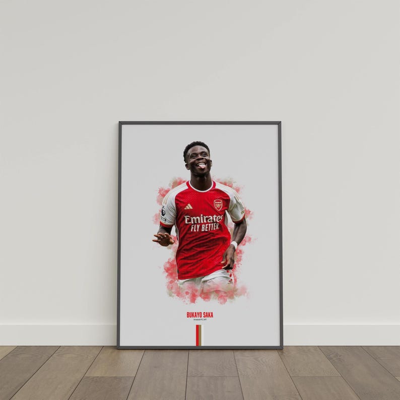 Bukayo Saka Poster, Football Poster, Soccer Poster, Sports Poster ...