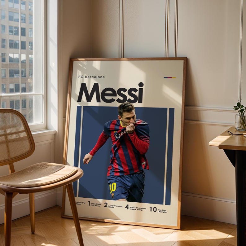 Lionel Messi FC Barcelona Poster, Football La Liga Wall Art - Etsy