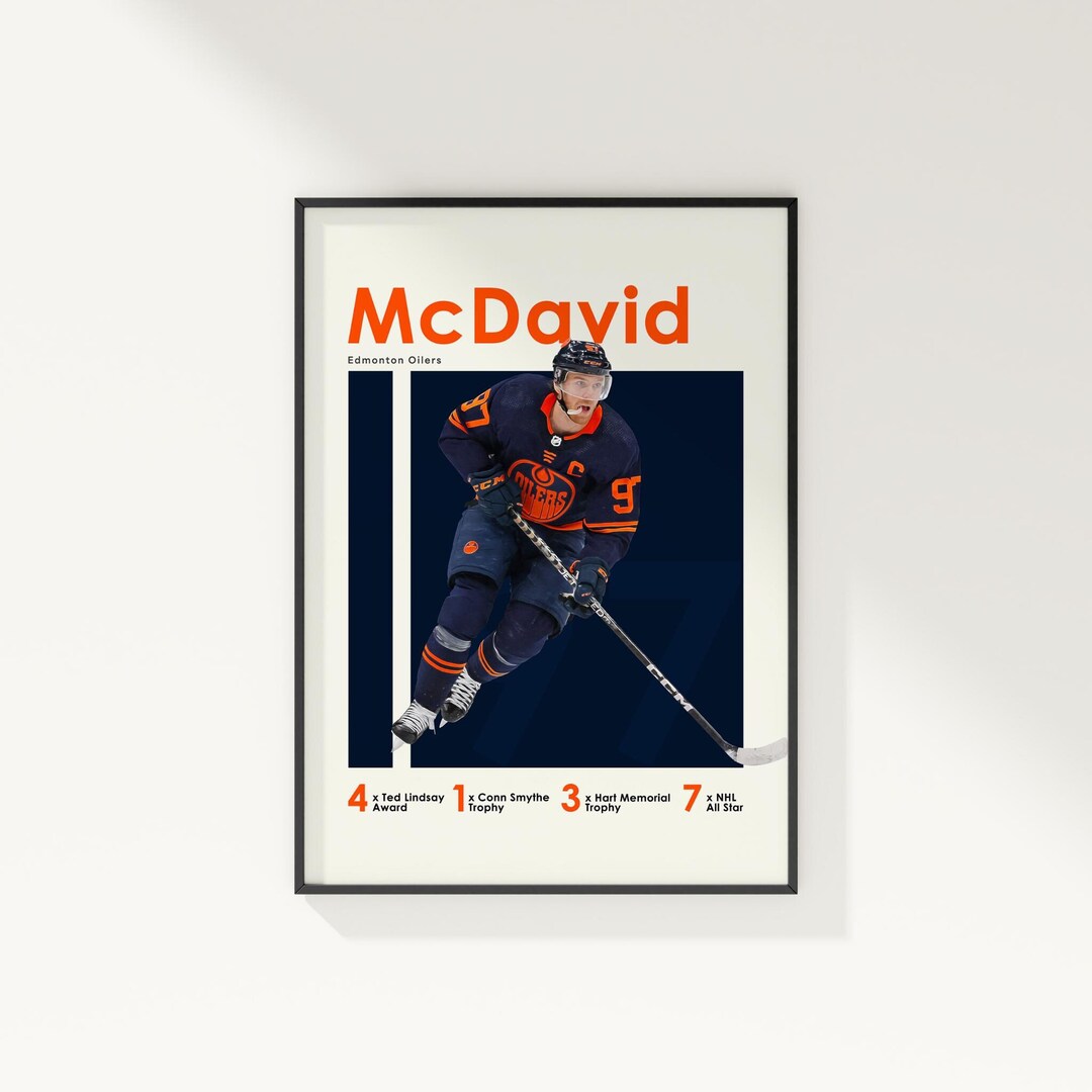 Connor Mcdavid Poster, Baseball Poster, NHL Poster, Sports Poster ...