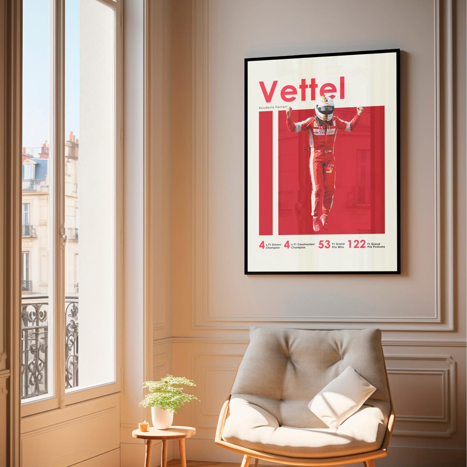 Sebastian Vettel Poster, Formula 1 Poster, Car Poster, Sports Poster ...