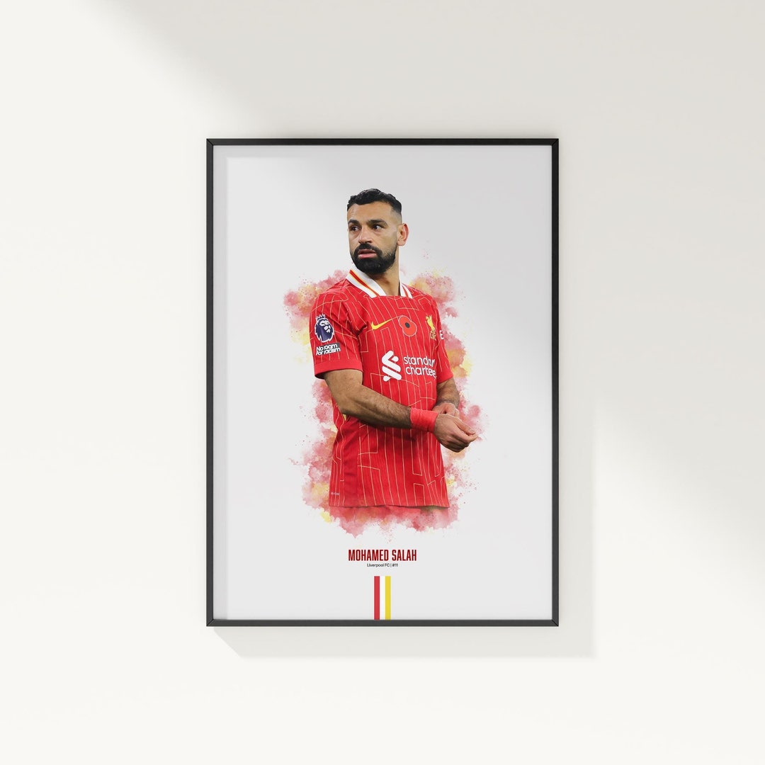 Mo Salah Poster, Football Poster, Soccer Poster, Sports Poster ...