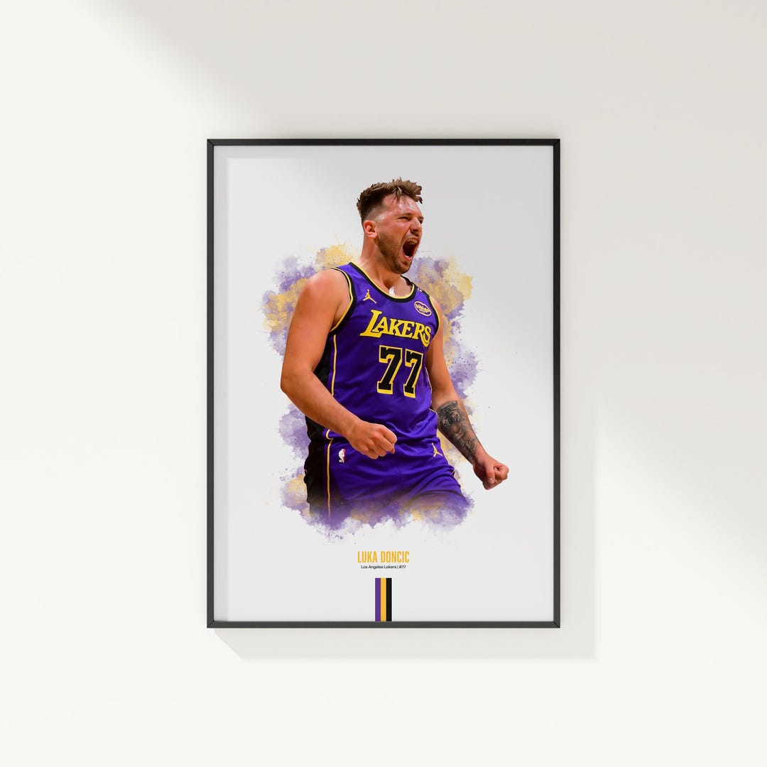 Luka Doncic Poster, Basketball Poster, NBA Poster, Sports Poster, Los ...