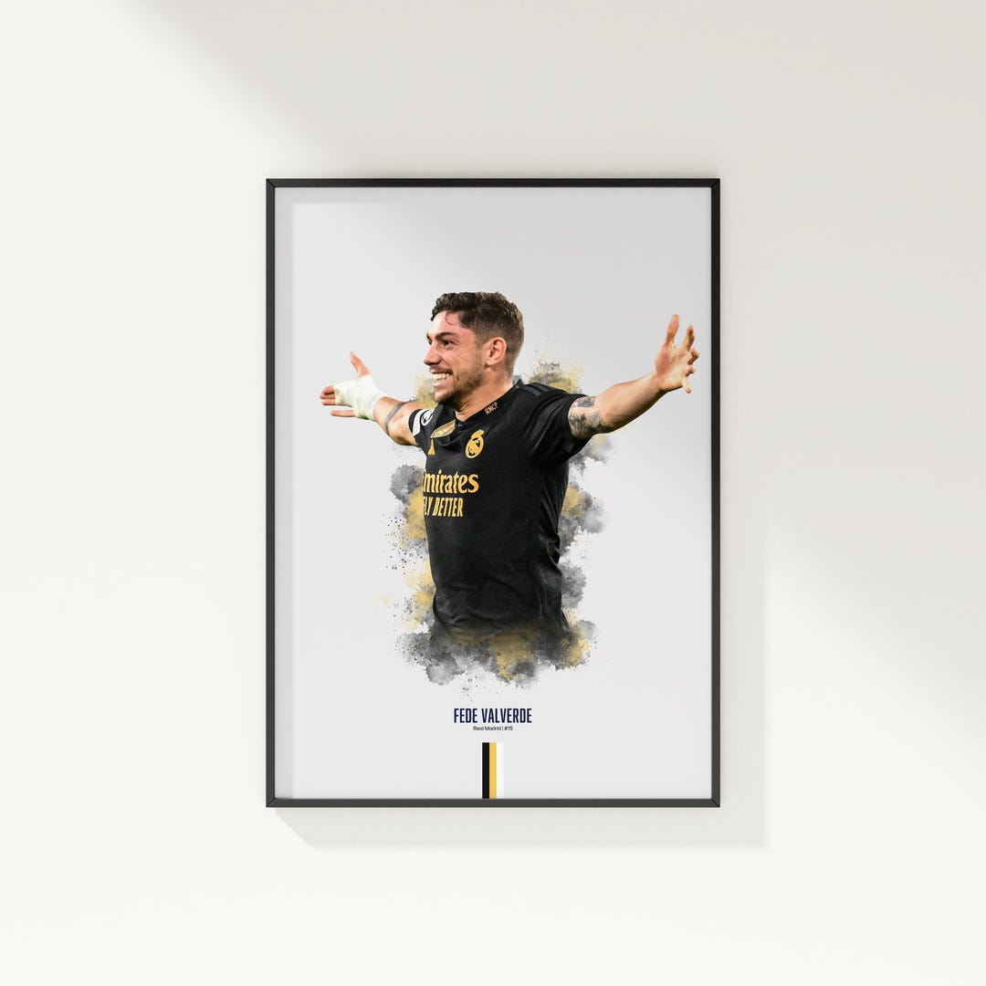Fede Valverde Poster, Football Poster, Soccer Poster, Sports Poster ...
