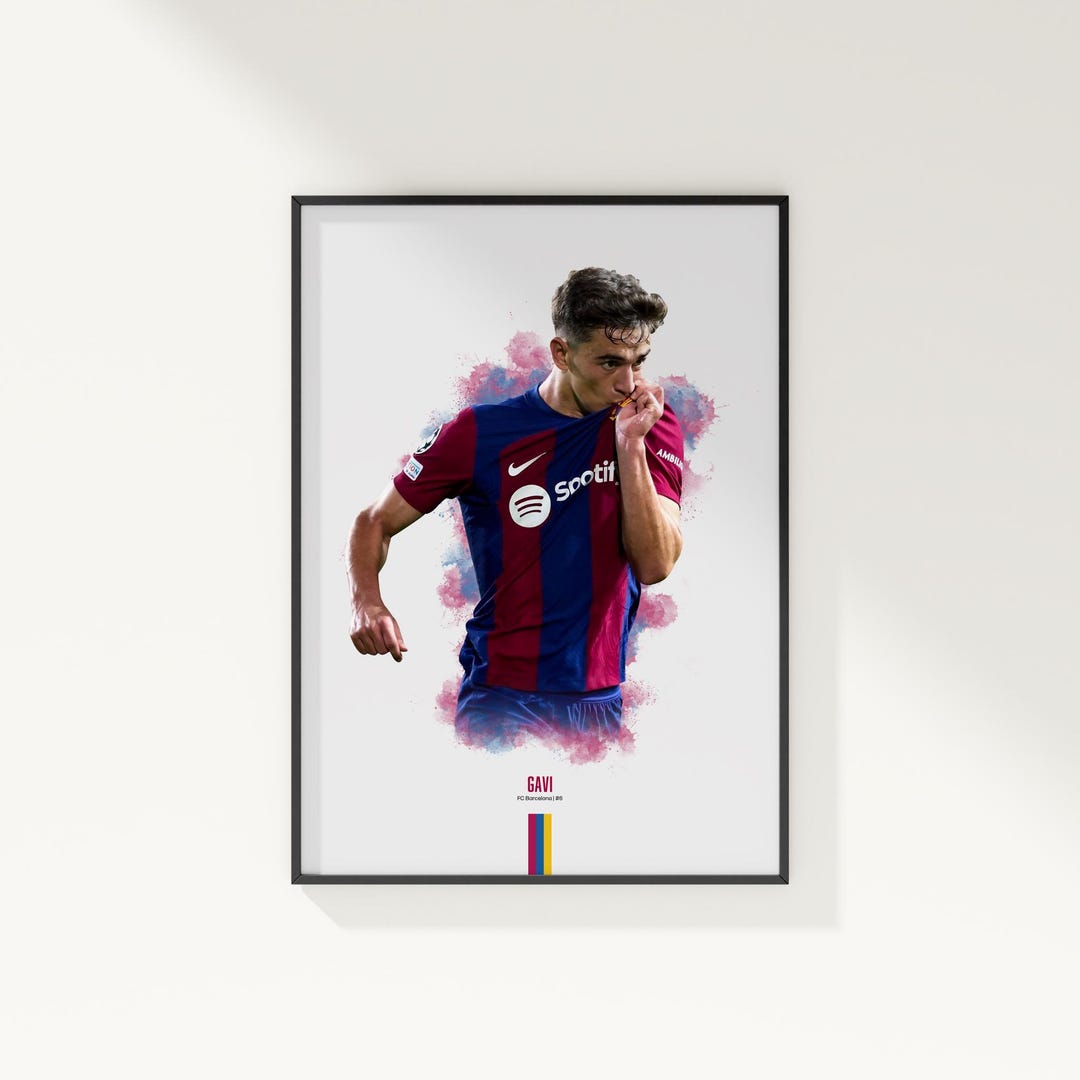 Gavi FC Barcelona Poster: La Liga Football Wall Art - Etsy