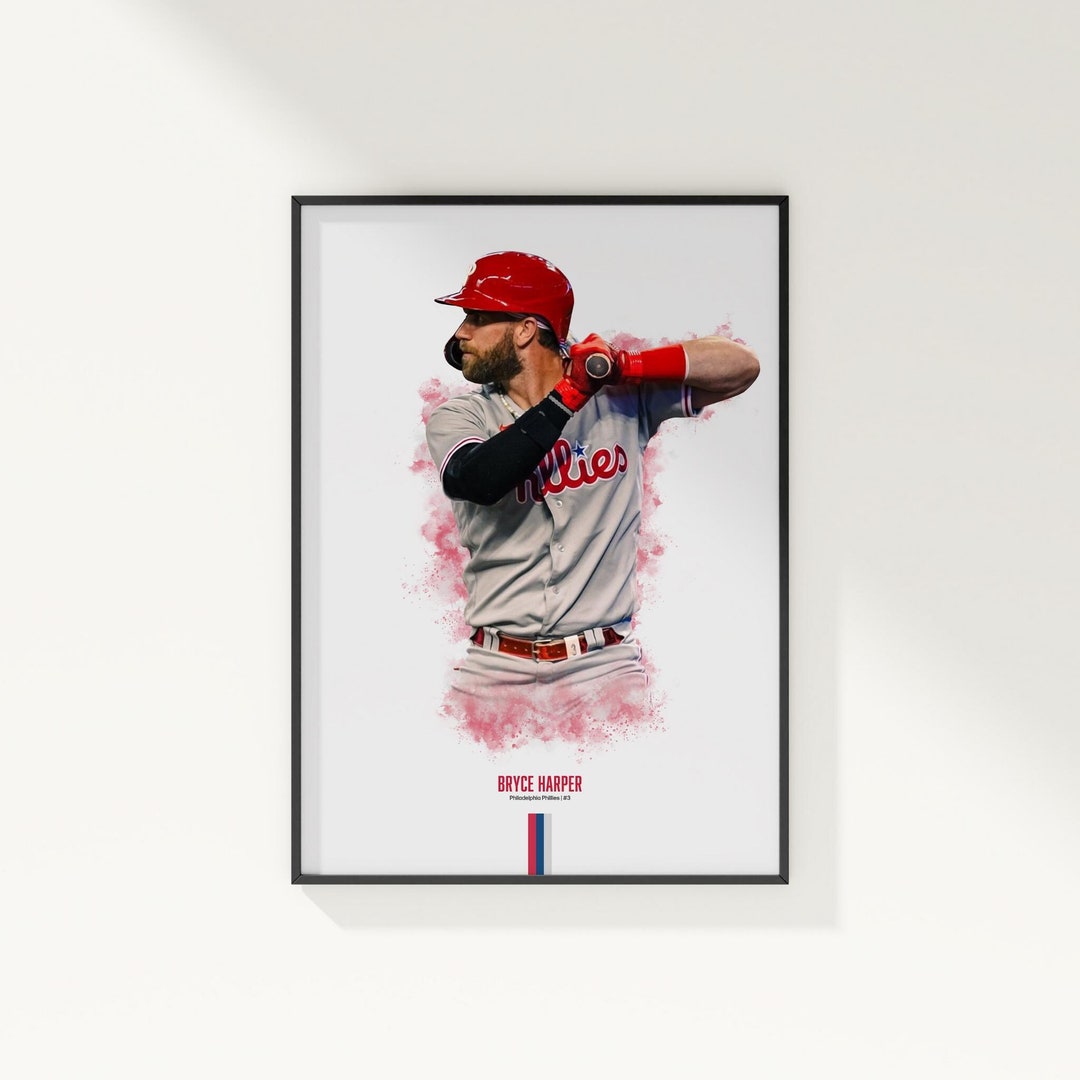 Bryce Harper Poster, Baseball Poster, MLB Poster, Sports Poster ...