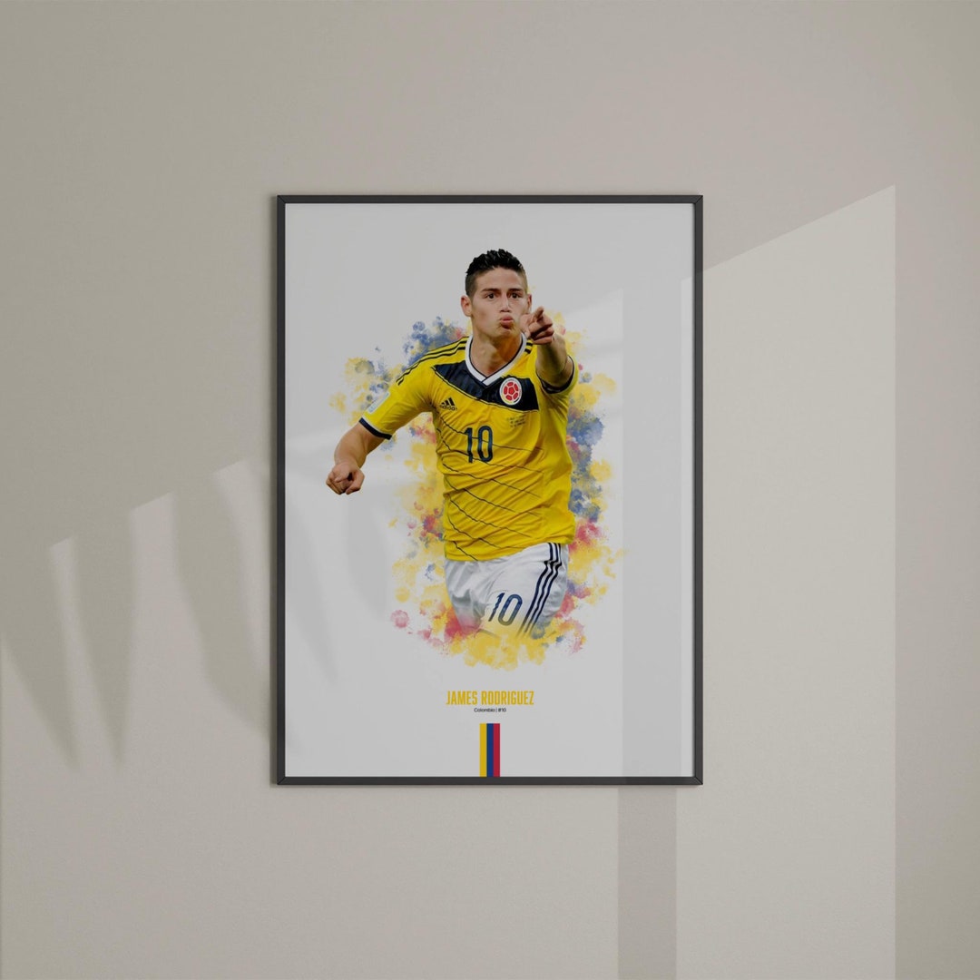 James Rodriguez Poster, Football Poster, Football Print, Sports Poster ...
