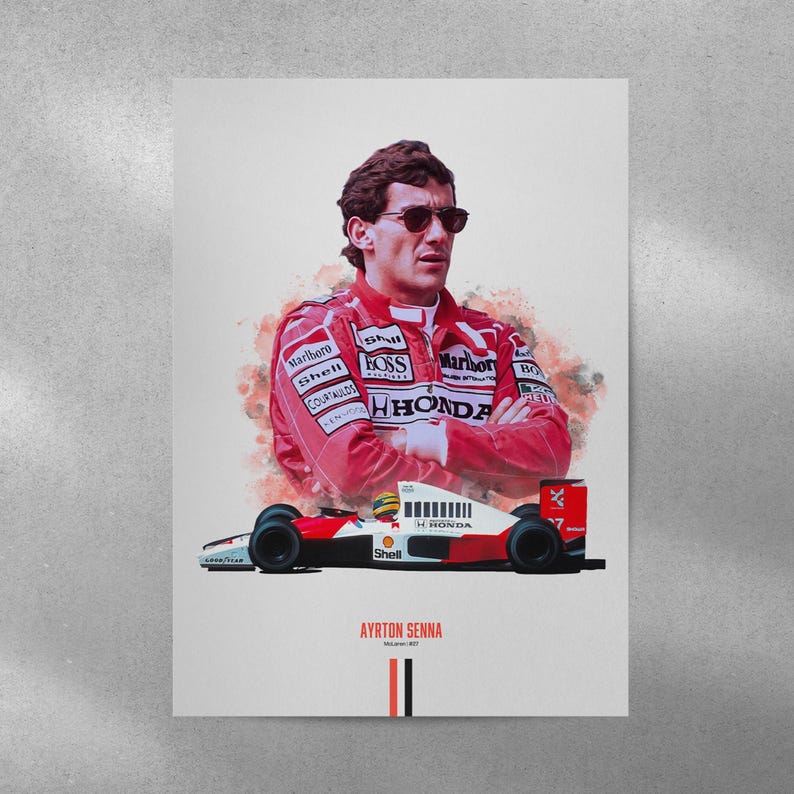 Ayrton Senna Poster, F1 Poster, Car Poster, Sports Poster, Mclaren ...