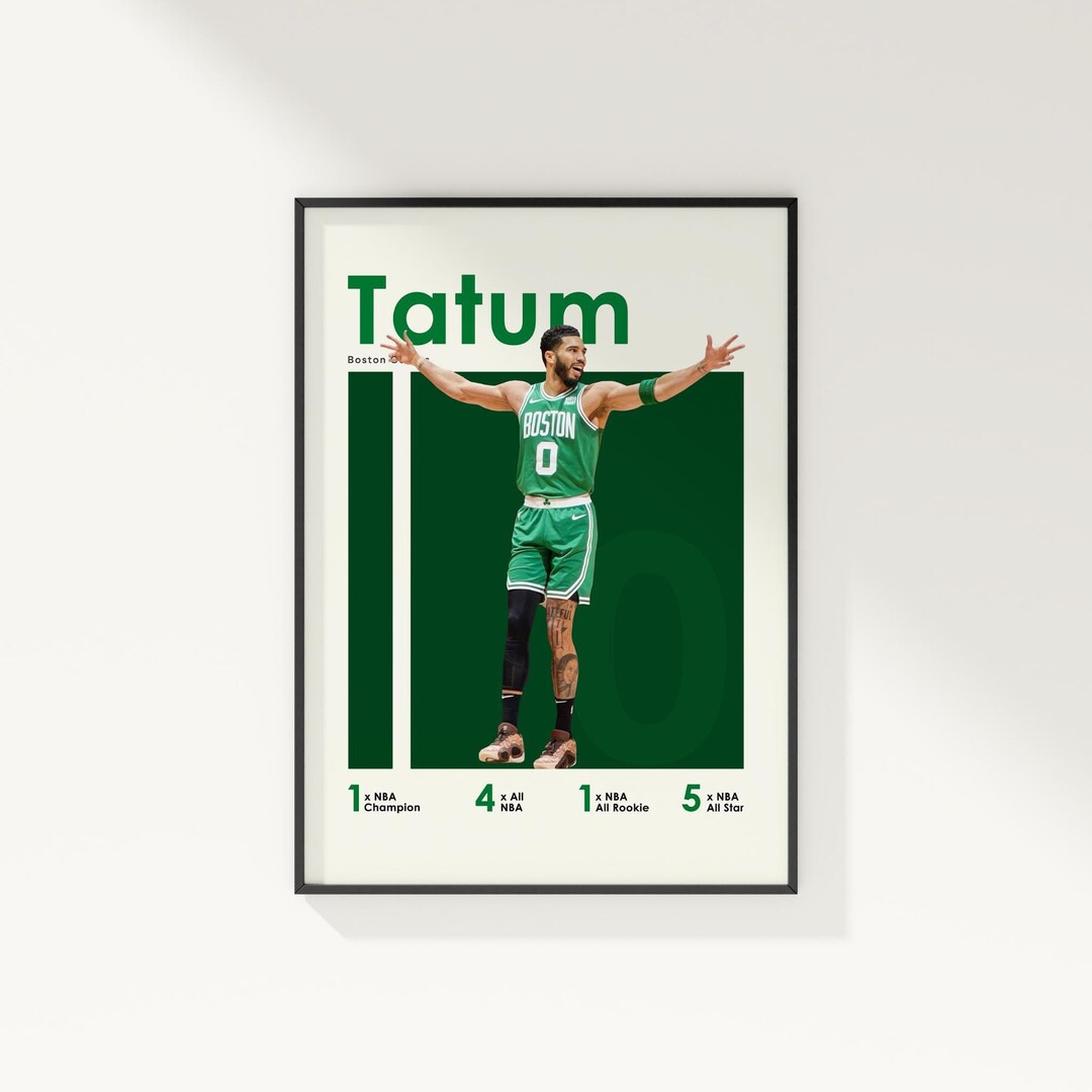 Jayson Tatum Poster, Basketball Poster, NBA Poster, Sports Poster ...