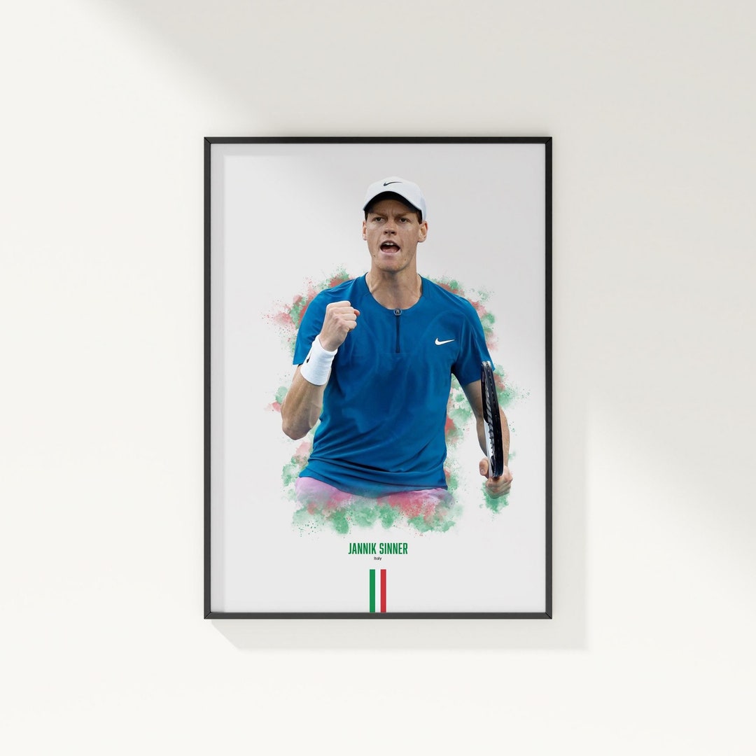 Jannik Sinner Poster, Tennis Poster, Tennis Print, Sports Poster, Wall ...