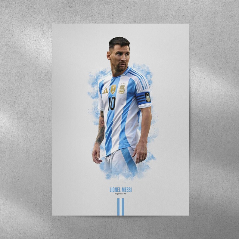 Lionel Messi Poster, Football Poster, Soccer Poster, Sports Poster ...