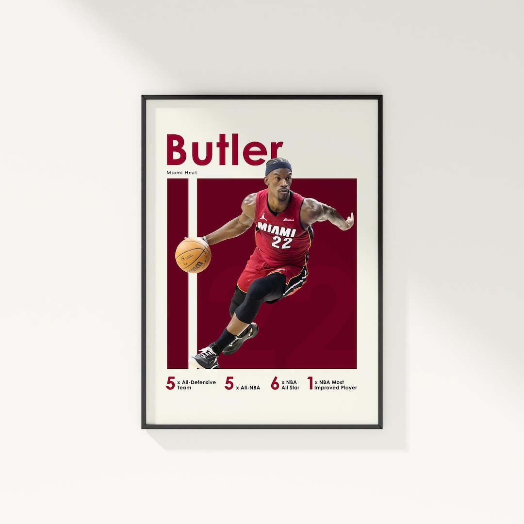 Jimmy Butler Poster, Basketball Poster, NBA Poster, Sports Poster ...