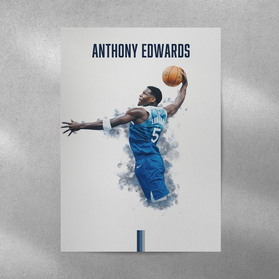 Anthony Edwards Poster, Basketball Poster, NBA Poster, Sports Poster, Minnesota Timberwolves ...