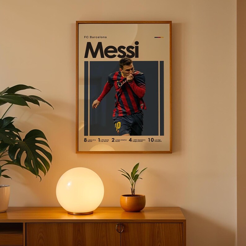Lionel Messi FC Barcelona Poster, Football La Liga Wall Art - Etsy