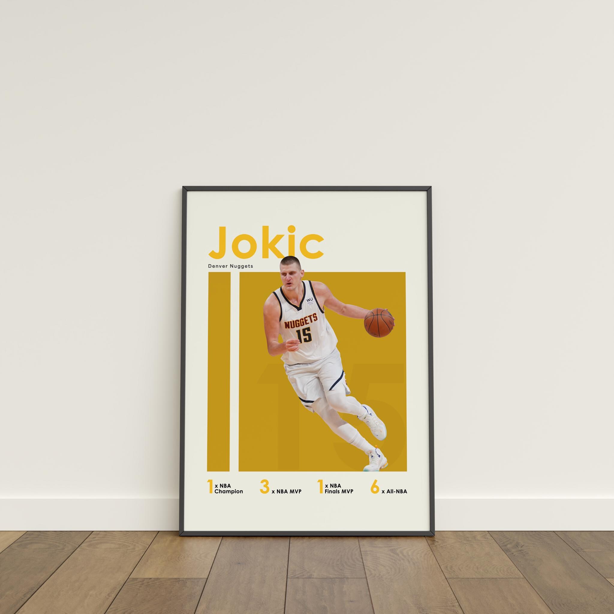 Nikola Jokic Poster, Basketball Poster, NBA Poster, Sports Poster ...