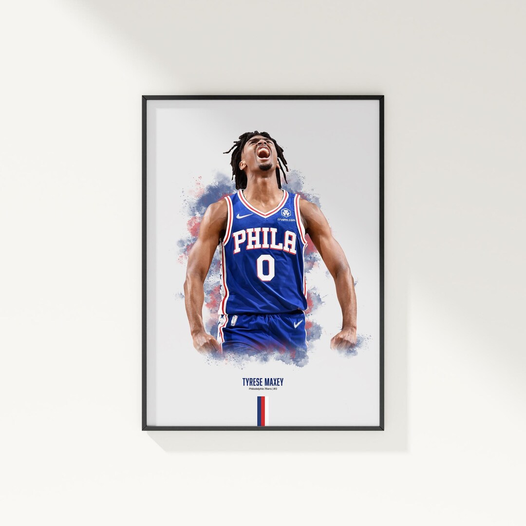 Tyrese Maxey Poster, Basketball Poster, NBA Poster, Sports Poster ...